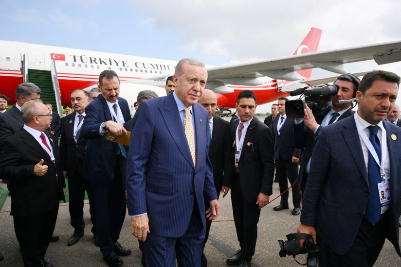 Erdogan arrives in Azerbaijan