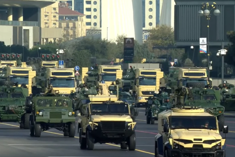 Azerbaijan's new Vashag, Cobra II military vehicles displayed at Baku ...